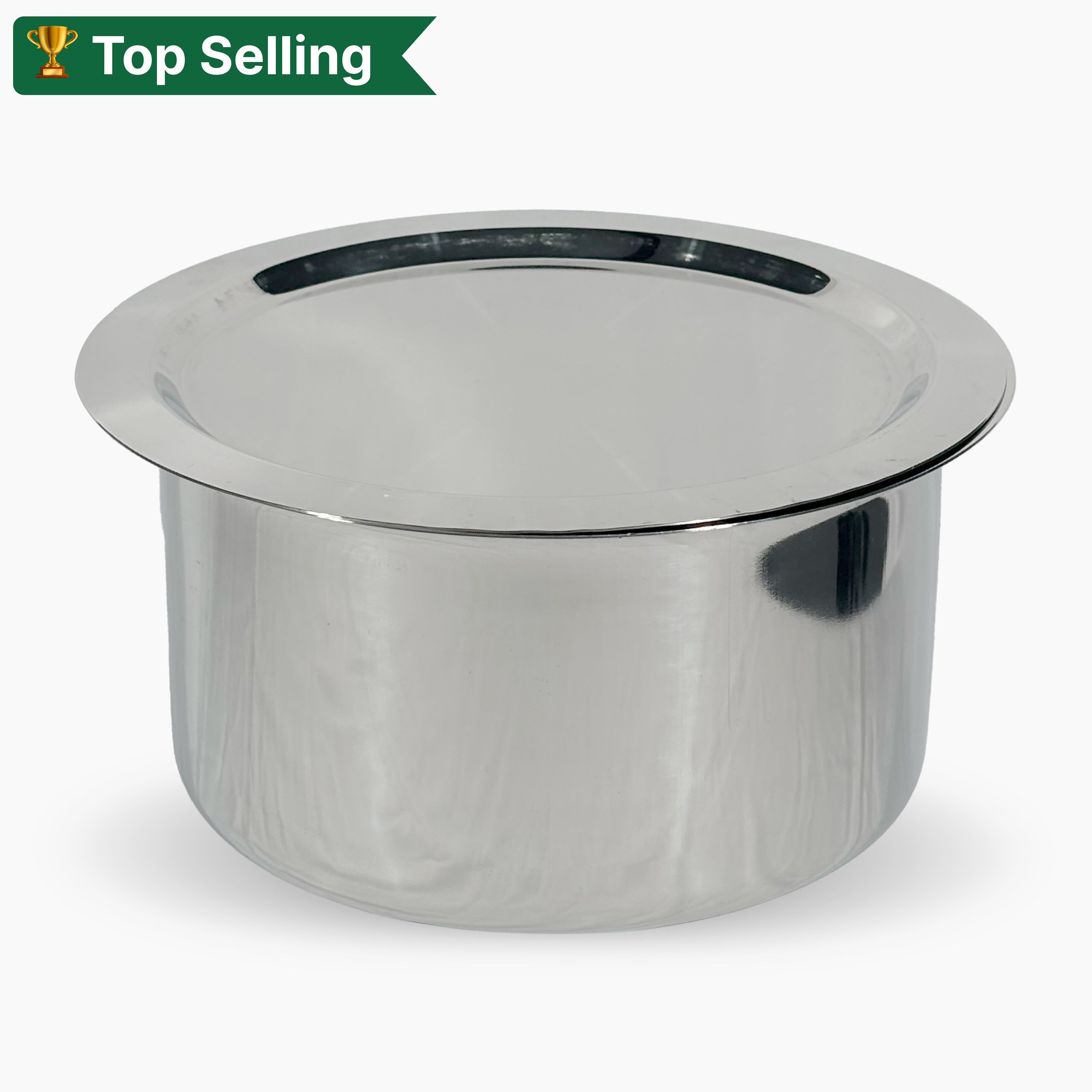 Stainless Steel Induction Friendly Flat Bottom Tope With Lid – xedbex